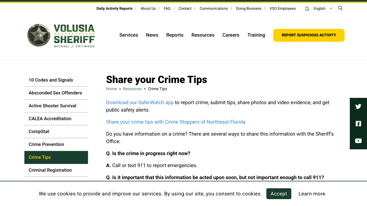 Share your Crime Tips | VSO