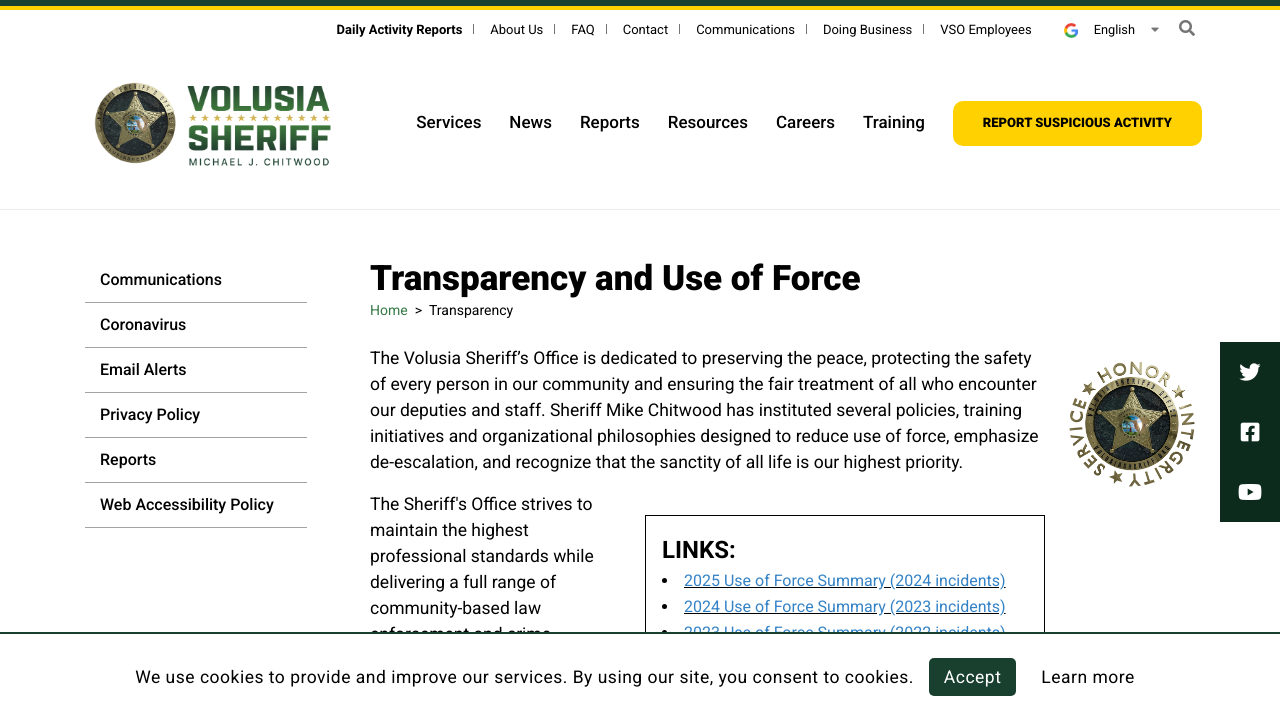 Transparency and Use of Force | VSO